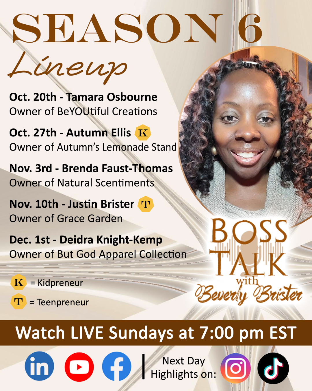 Boss Talk Live - Beverly's Webshop